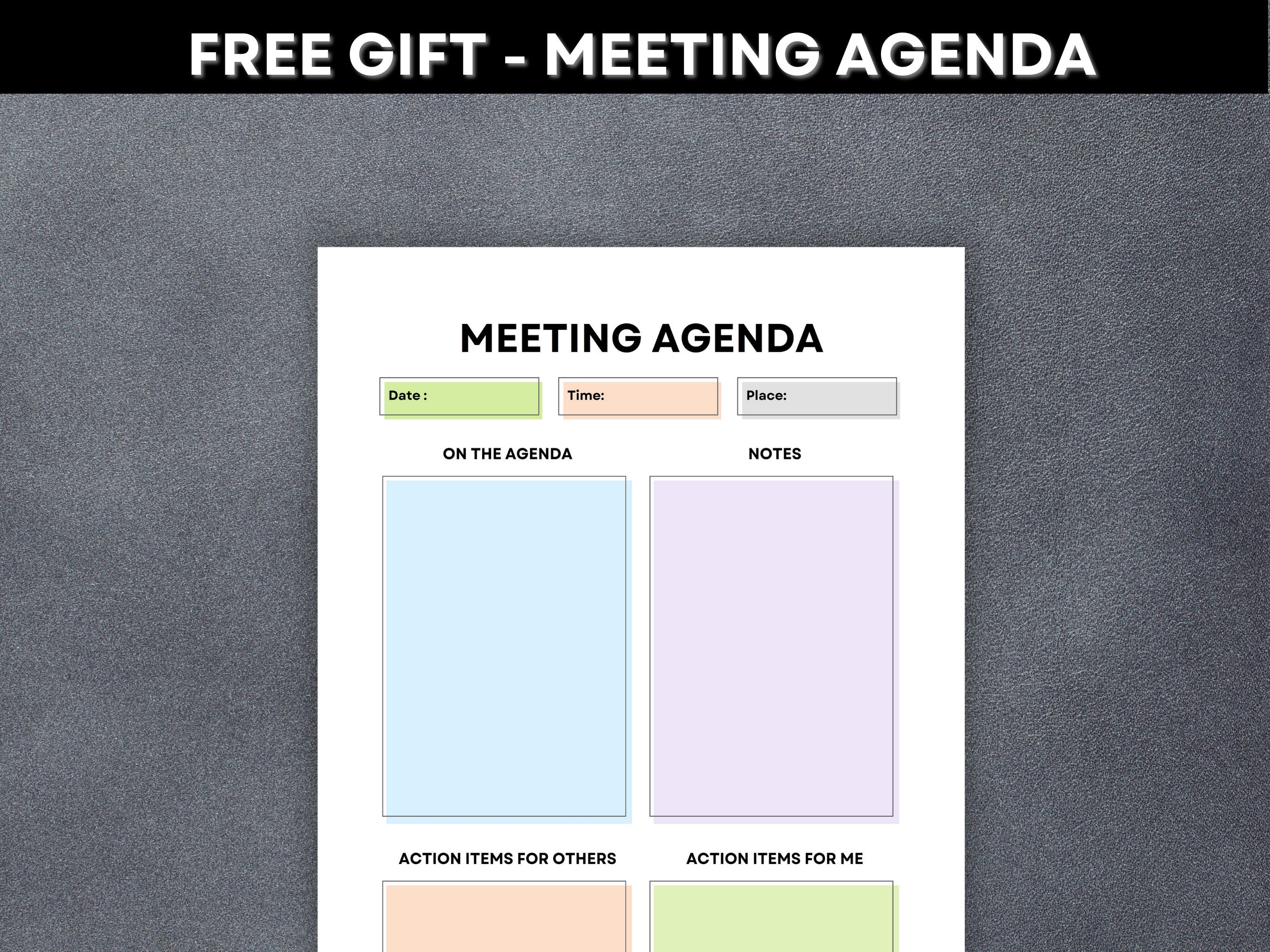 Editable Meeting Notes Template, Meeting Notes Printable, Meeting ...