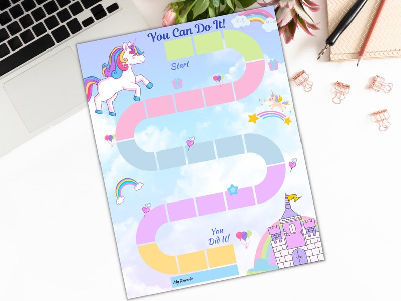 Unicorn Reward Chart, Unicorn Behavior Chart, Kids Routine Sticker ...