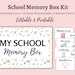 School Memory Box Kit Printable, Childhood Memory Book, Kids Keepsake ...