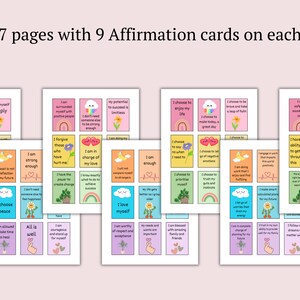 63 Affirmation Cards Printable, Affirmation Cards Digital, Vision Board ...