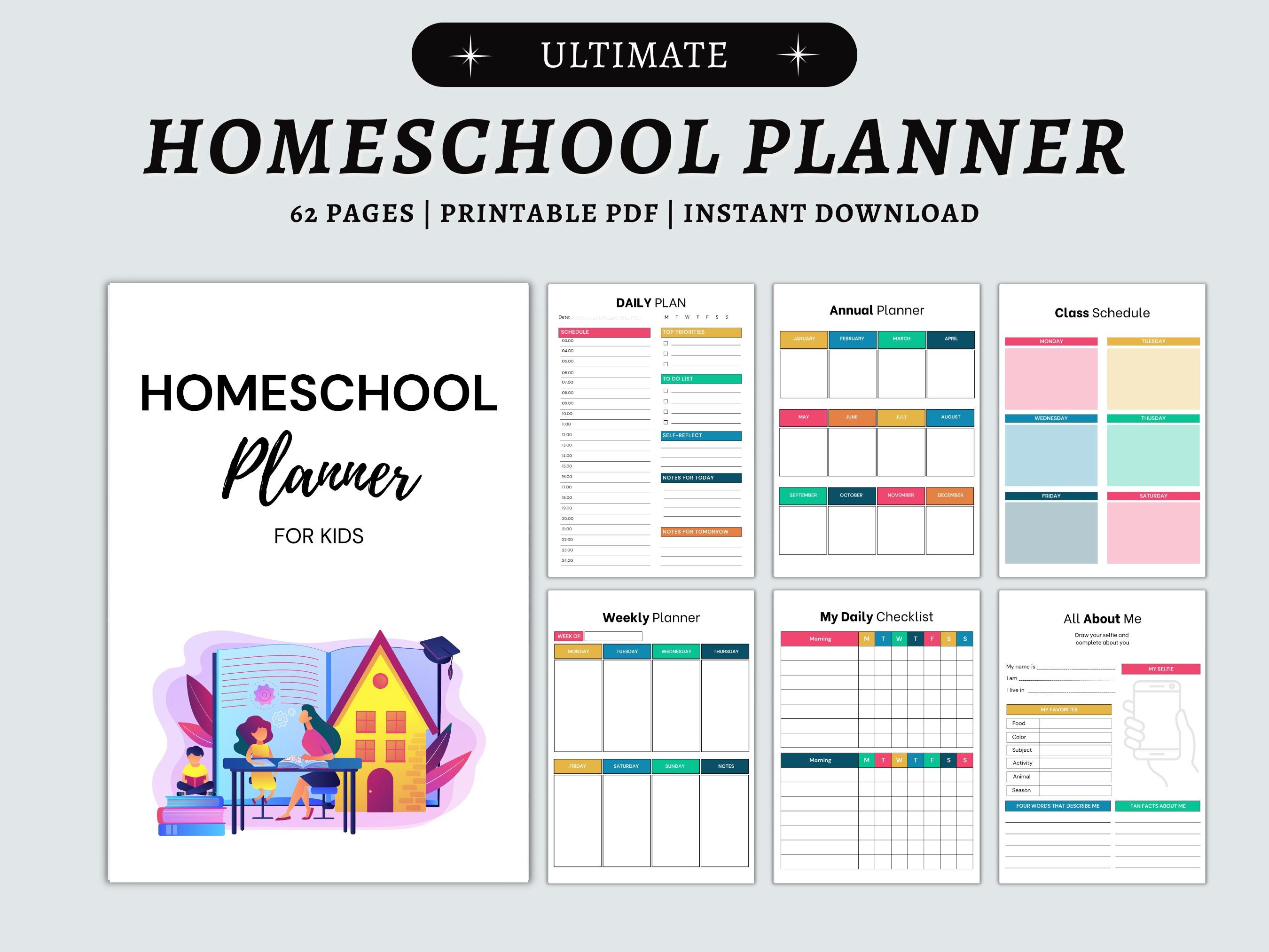 Homeschool Planner Printable, Homeschool Printable Organizer, Weekly ...