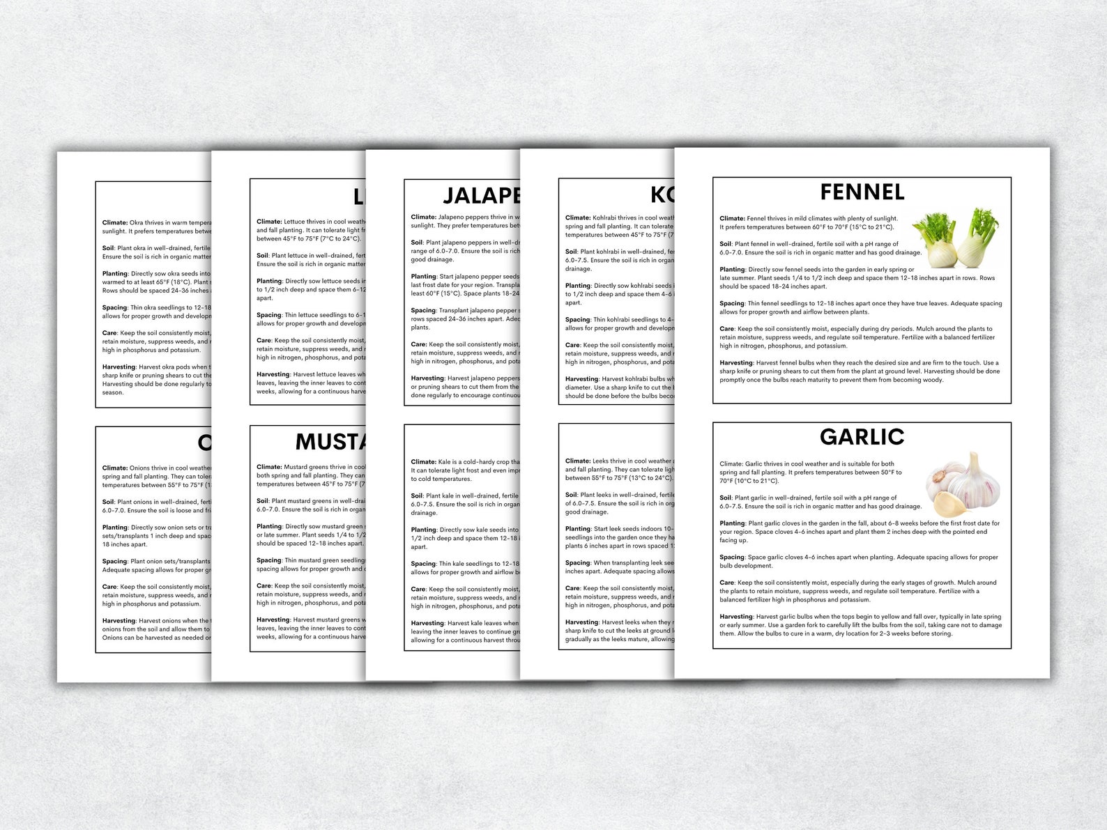 Vegetable Growing Guide, 50 Printable Vegetables Guide, Gardening ...