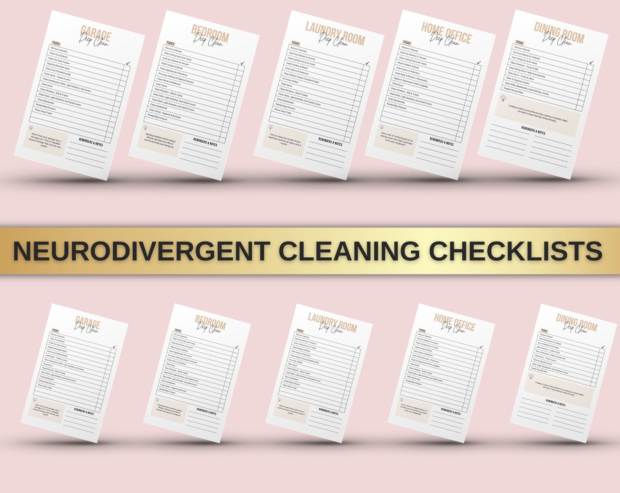 ADHD / Neurodivergent Cleaning Checklist Printable Adhd - Etsy
