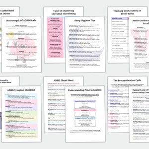 ADHD Late Diagnosis Therapy Worksheets, Adhd Planner Adult, Overcome ...