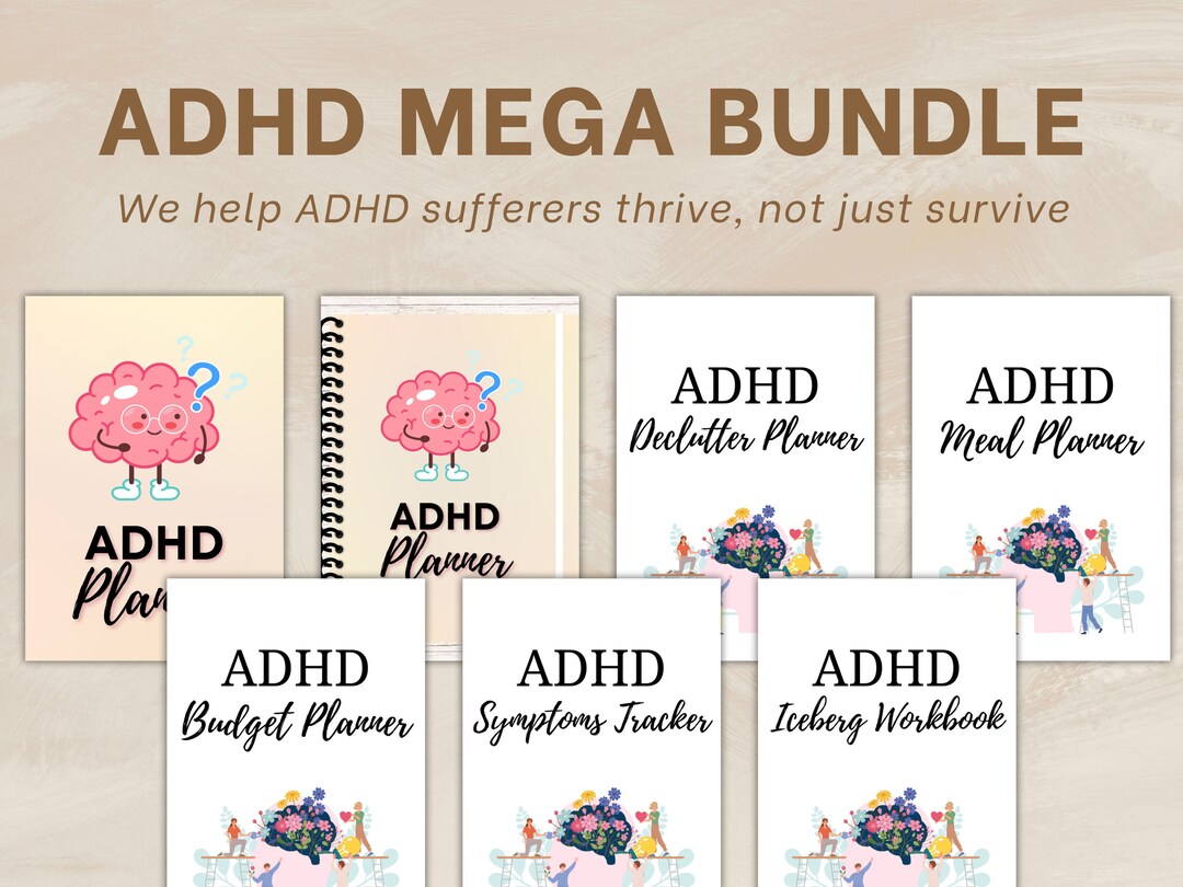Adhd Mega Bundle, All in One Adhd Planner, ADHD Productivity Planner ...