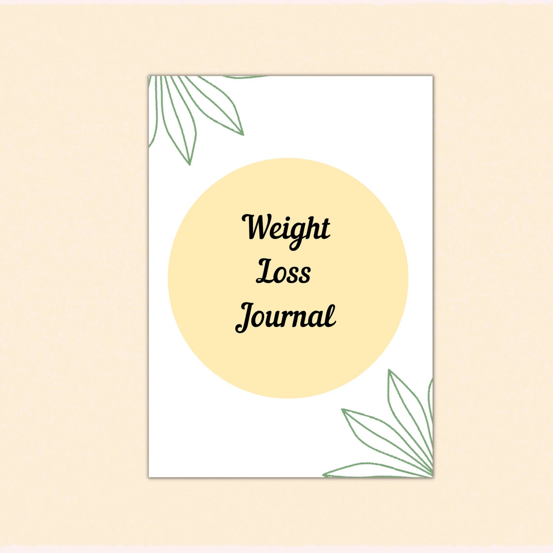 Weight Loss Journal Printable PDF Weight Loss Tracker Weight | Etsy