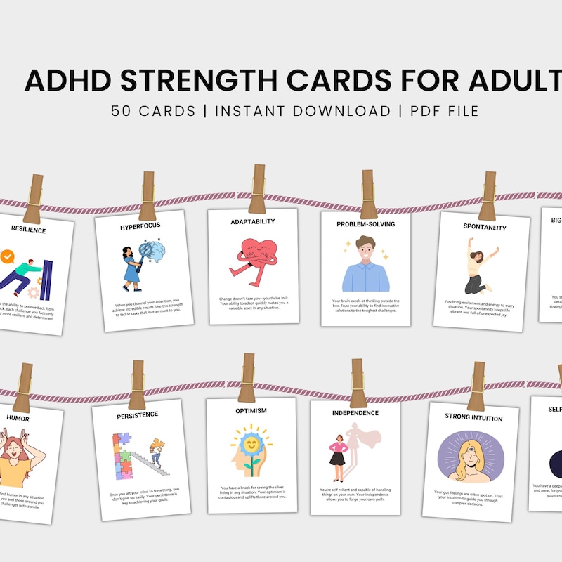 Adult Strengths Cards - Etsy