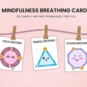 Mindfulness Breathing Cards for Kids, Mindful Breathing Activities ...
