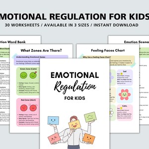 Emotion Regulation Kids Feeling Worksheets, Social Emotional Learning ...