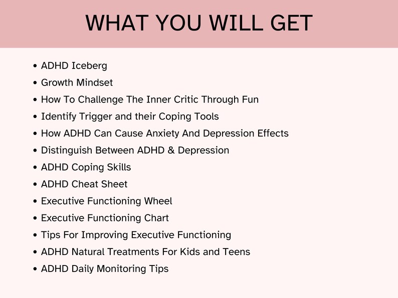 ADHD Executive Functioning Printable Bundle, 50 Visual Cards + 25 ...