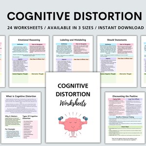 Cognitive Distortion Worksheets Printable, Mental Filtering ...