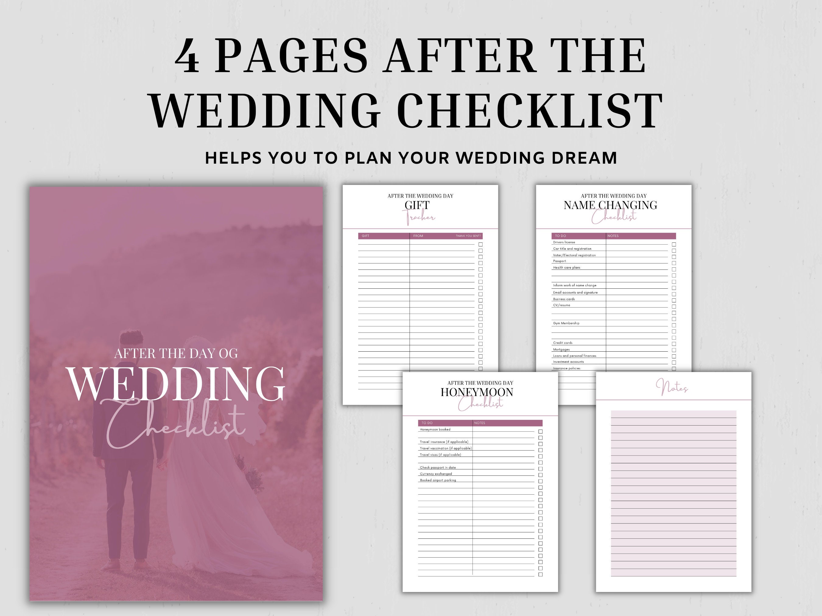 Wedding Planning Checklist Printable, Bridal Planner, Editable Wedding ...