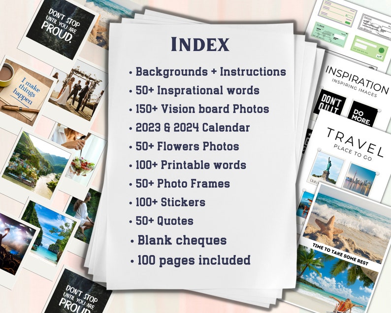 2023 Vision Board Template Vision Board Kit 2023 Vision - Etsy UK