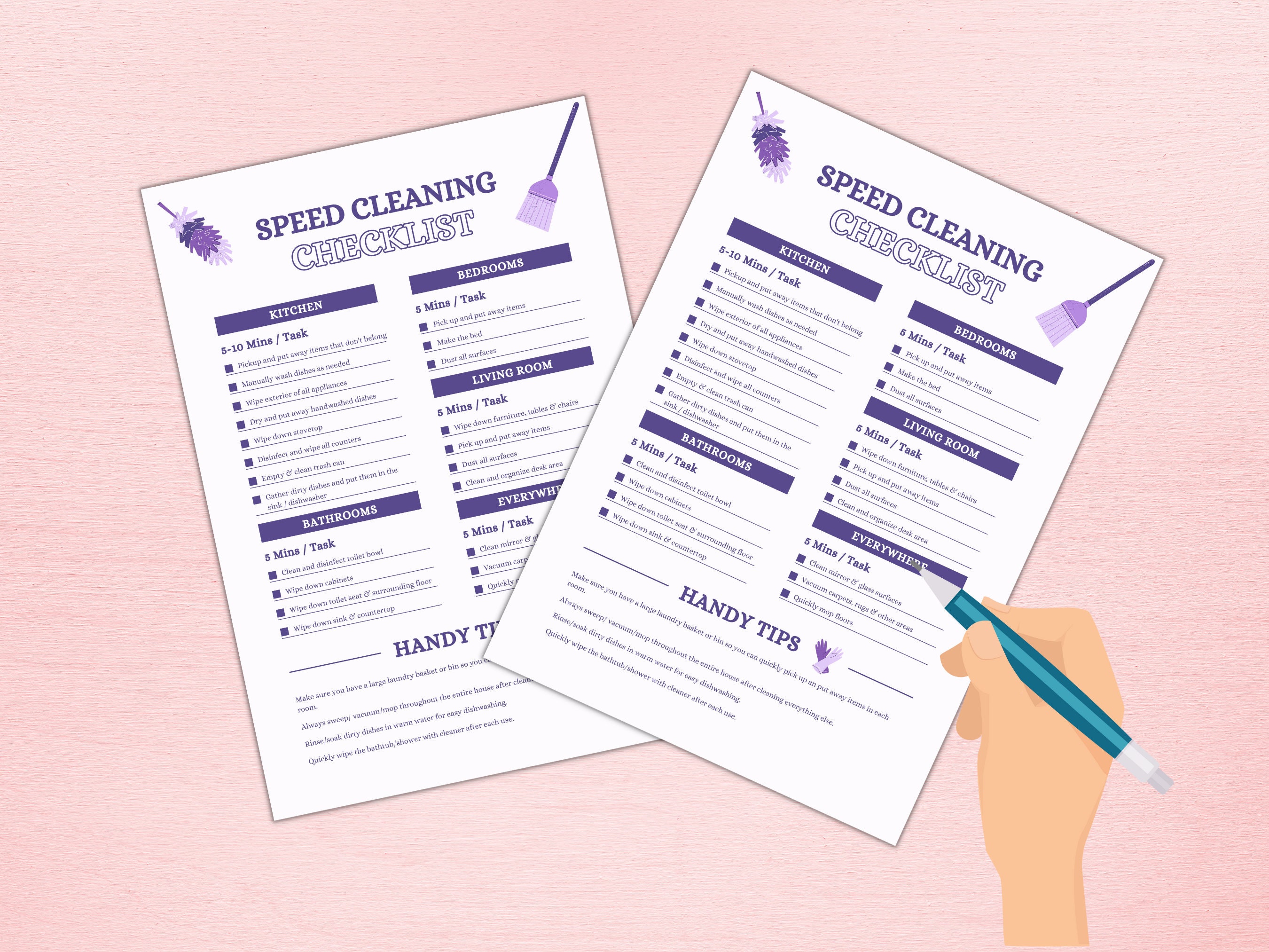 Editable Weekly Cleaning Checklist, Cleaning Schedule, Printable ...
