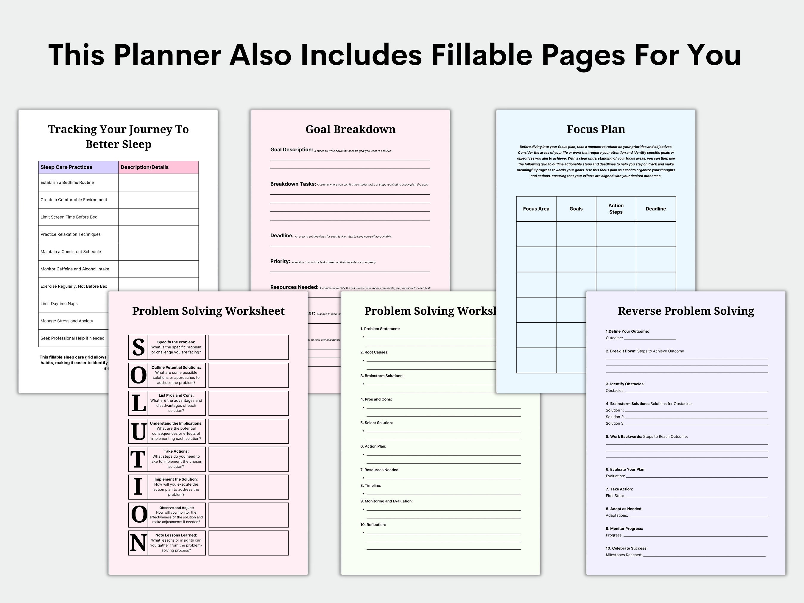 ADHD Late Diagnosis Therapy Worksheets, Adhd Planner Adult, Overcome ...