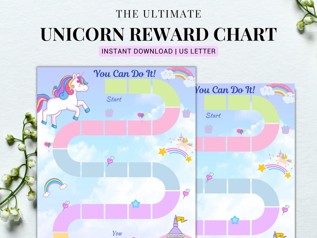 Unicorn Reward Chart, Unicorn Behavior Chart, Kids Routine Sticker ...