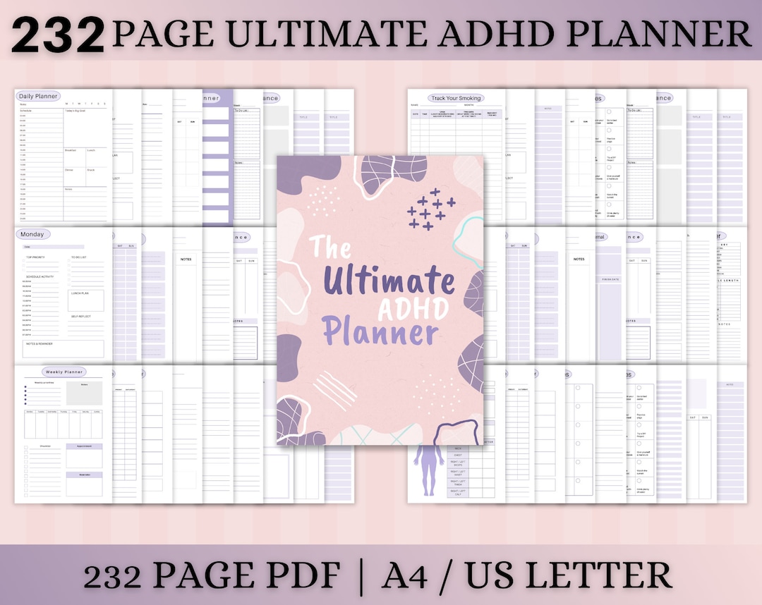 Adhd Planner Adult, Adhd Planner Printable, ADHD Productivity Planner ...