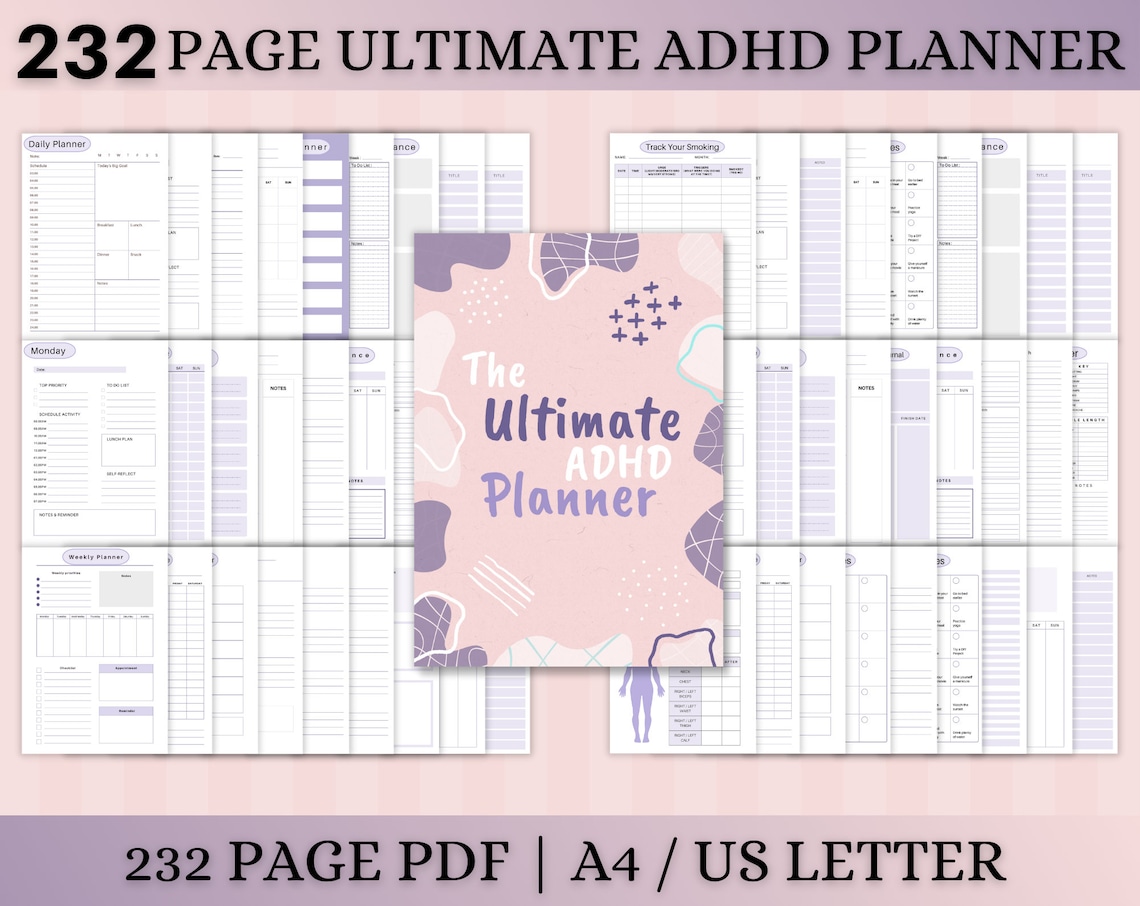 Adhd Planner Adult Adhd Planner Printable ADHD Productivity - Etsy
