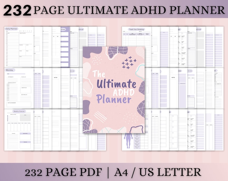 Adhd Planner Adult Adhd Planner Printable ADHD Productivity - Etsy