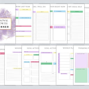 Personal Growth Planner Template, Personal Growth Workbook, Personal Development Journal ...