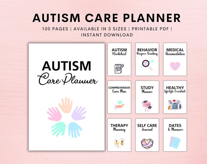 Autism Planner Printable, Autism Workbook, Daily Routine Tracker ...