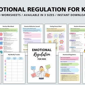 Emotion Regulation Kids Feeling Worksheets, Social Emotional Learning ...