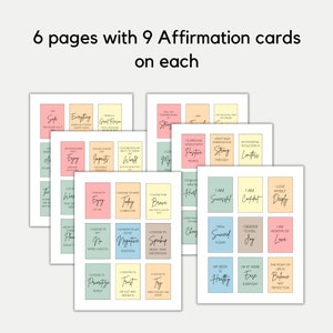 63 Rainbow Affirmation Cards Printable, Affirmation Cards Digital ...