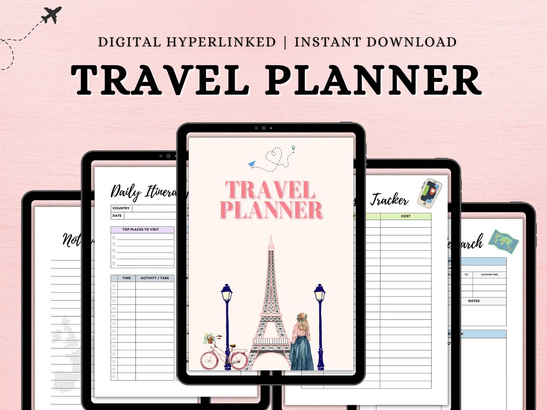 Editable Travel Planner Template,trip Itinerary Planner, Travel Journal ...