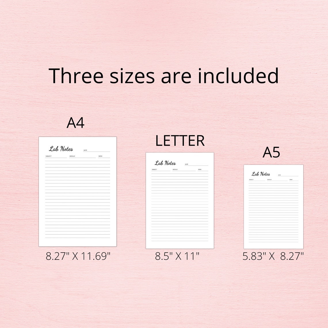 Printable Lab Notes Lined Paper Printable Notes Lecture - Etsy