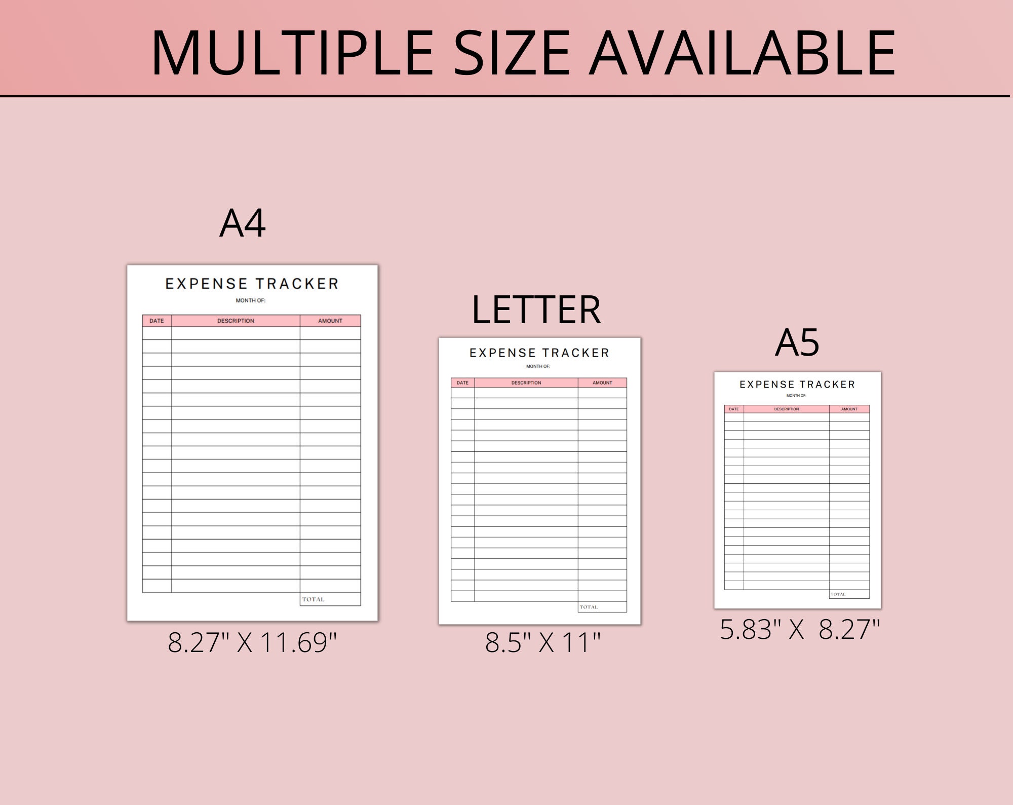 Editable Monthly Expense Tracker Printable Fillable Expense - Etsy