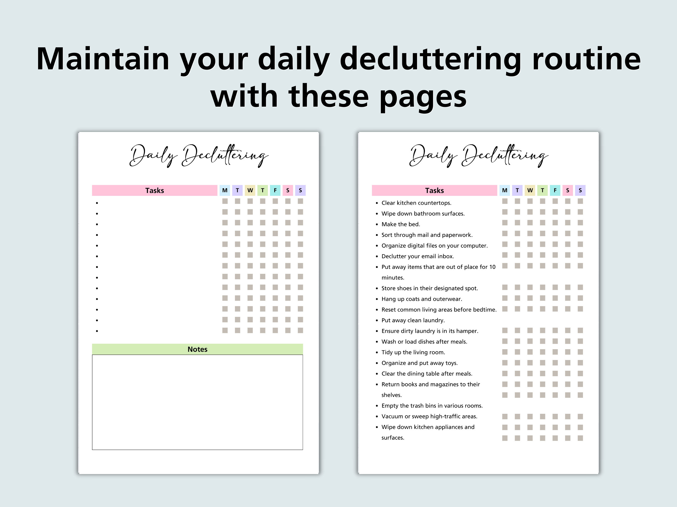 Adhd Declutter Planner, Declutter Checklist, Adhd Declutter Challenge ...