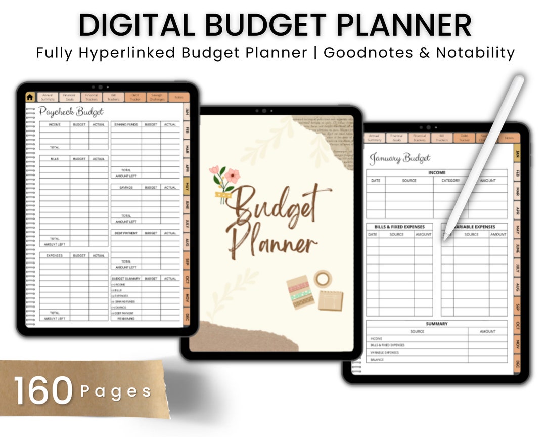 Digital Budget Planner, Finance Planner, Finance Tracker, Bi-weekly ...
