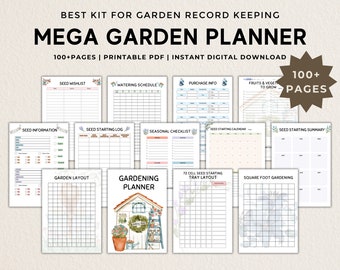 Digital Garden Planner, Garden Journal, Garden Organizer, Garden ...