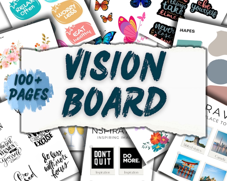 2023 Vision Board Template Vision Board Kit 2023 Vision - Etsy
