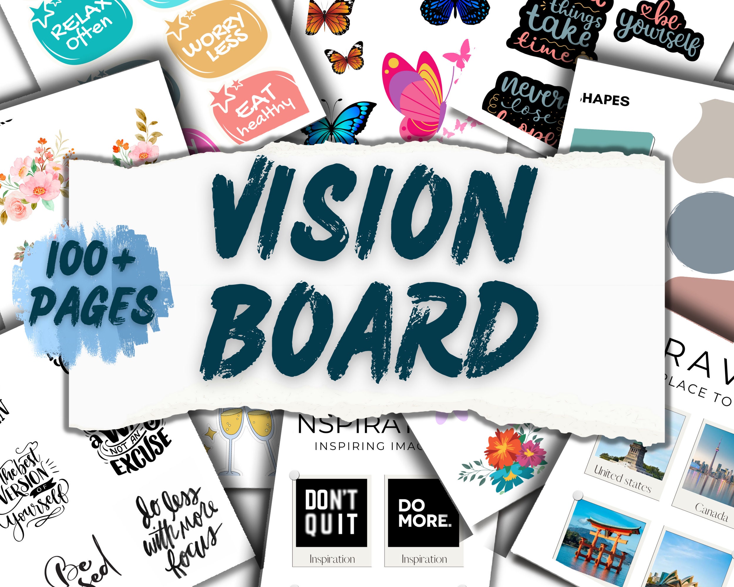 2023 Vision Board Template Vision Board Kit 2023 Vision - Etsy UK