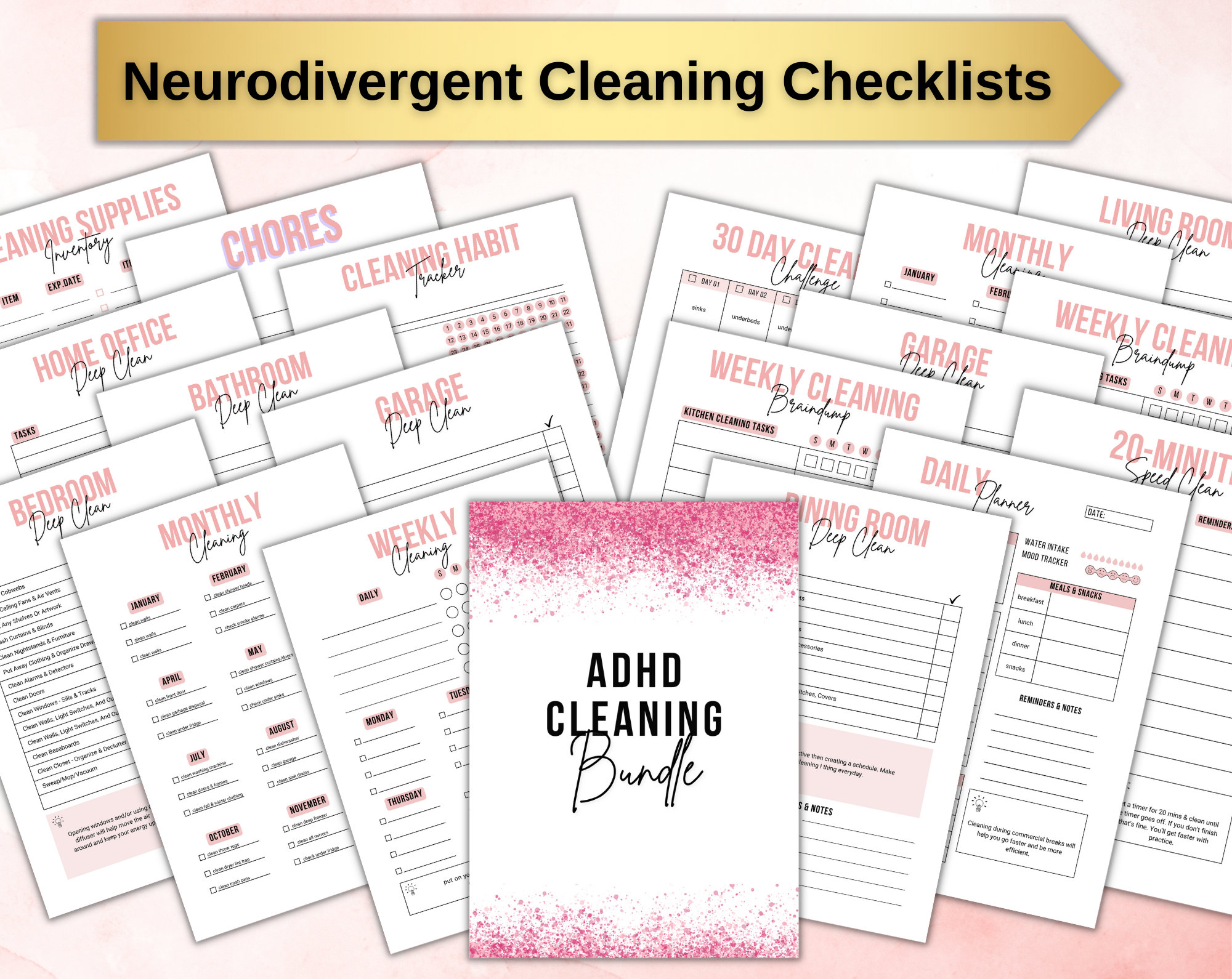ADHD / Neurodivergent Cleaning Checklist Editable Adhd - Etsy UK