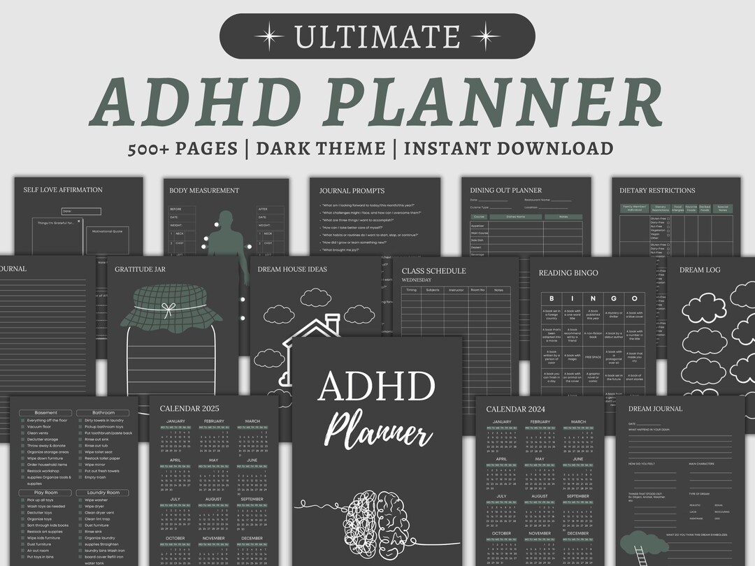 Adhd Planner Adult, Adhd Planner Printable, ADHD Productivity Planner ...