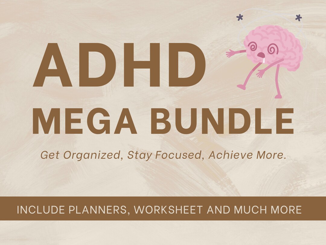 Adhd Mega Bundle Pack, All in One Adhd Planner, ADHD Productivity ...