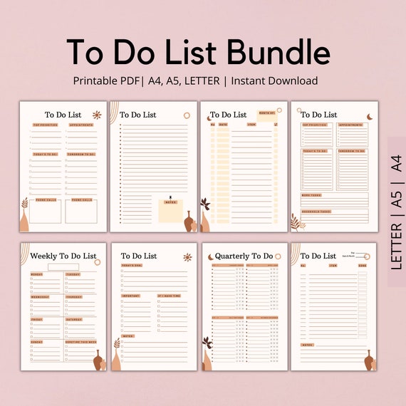 Boho to Do List Template to Do List Printable Grocery List - Etsy