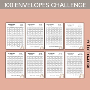 Printable 100 Envelope Challenge Bundle, Savings Challenge, Savings ...