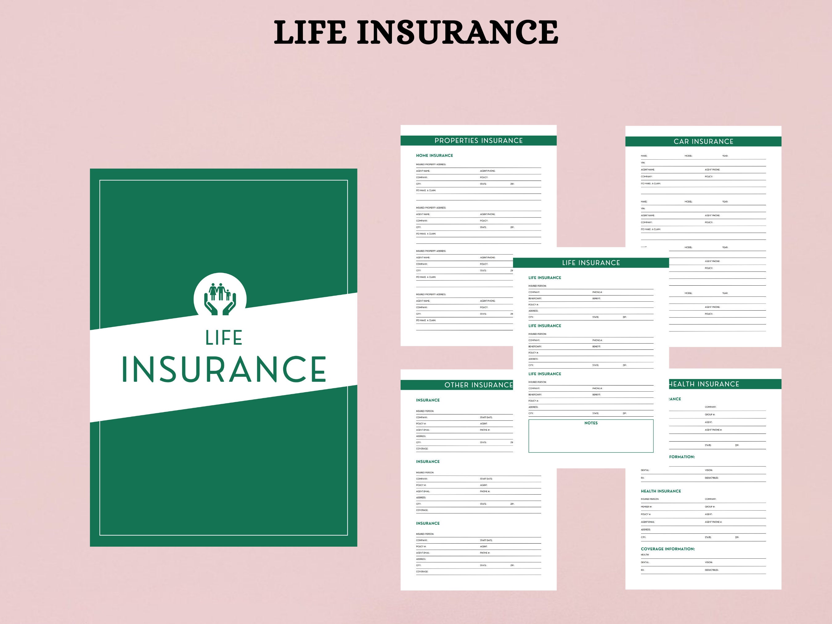 End of Life Planner Printable, Emergency Binder Printable, Beneficiary ...