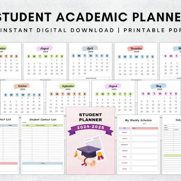2025 High School Planner Printables - Etsy