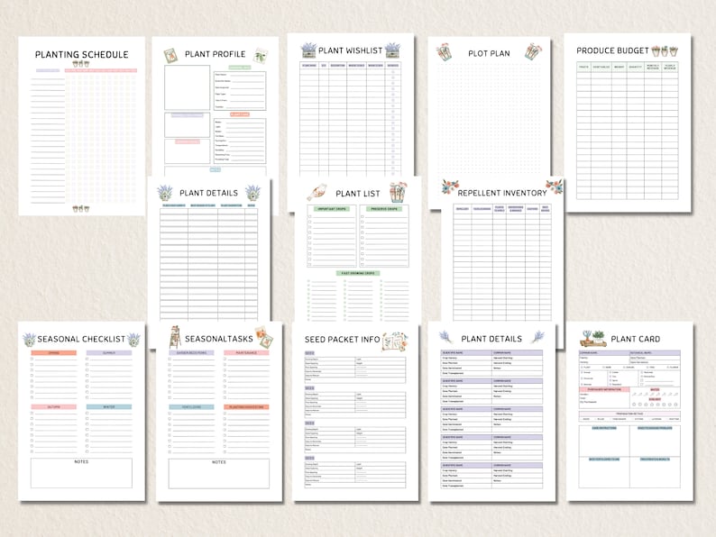 Gardening Planner Printable, Garden Planner, Plant Planner, Garden ...