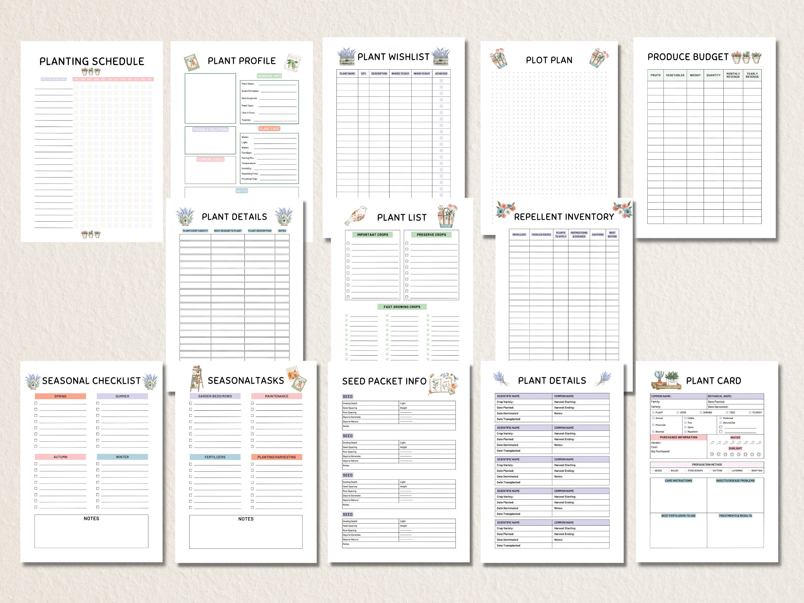 Gardening Planner Printable Garden Planner Plant Planner - Etsy Australia