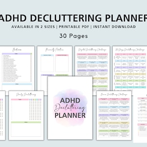 Adhd Declutter Planner, Declutter Checklist, Adhd Declutter Challenge, Declutter Guide ...