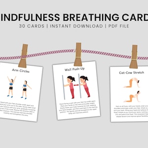 Somatic Psychotherapy Coping Skills Cards, Somatic Exercises for ...