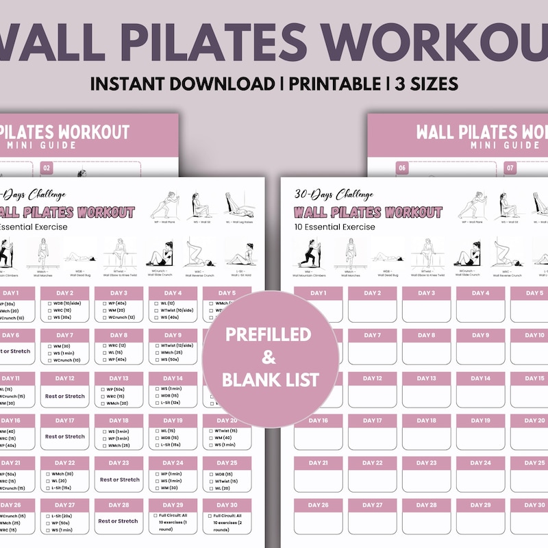 Wall Pilates Poster - Etsy