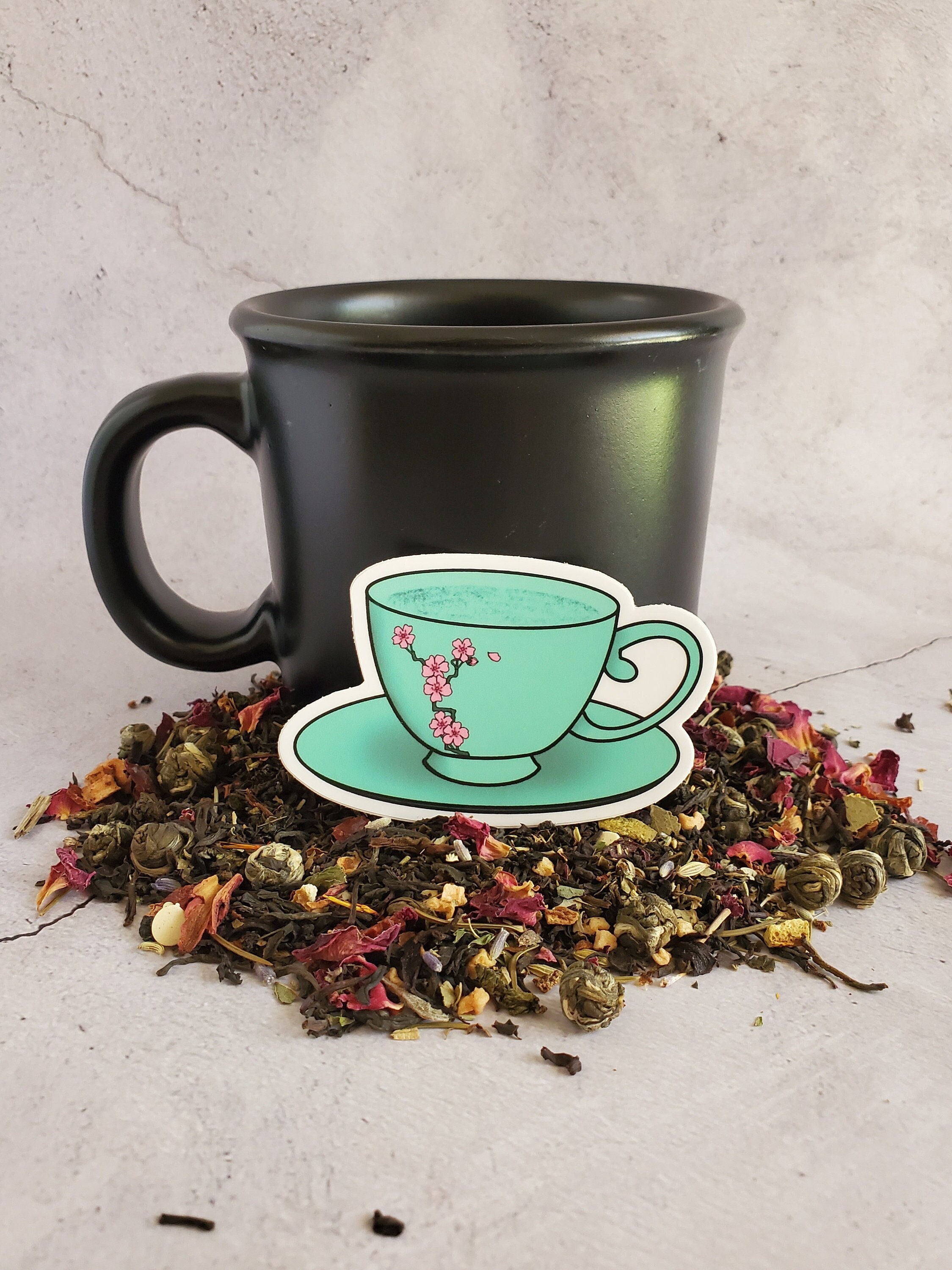 Caduceus Teacup Sticker Die Cut Sticker Vinyl Sticker - Etsy