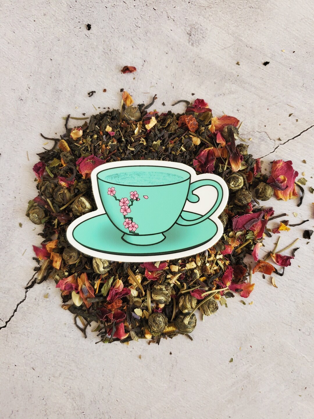 Caduceus Teacup Sticker - Die Cut Sticker, Vinyl Sticker, Laptop Decal ...