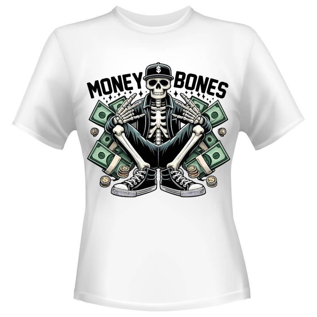 Money Bones PNG Tshirt Bundle, Skeleton Tshirt, Funny Skeleton Tshirt ...